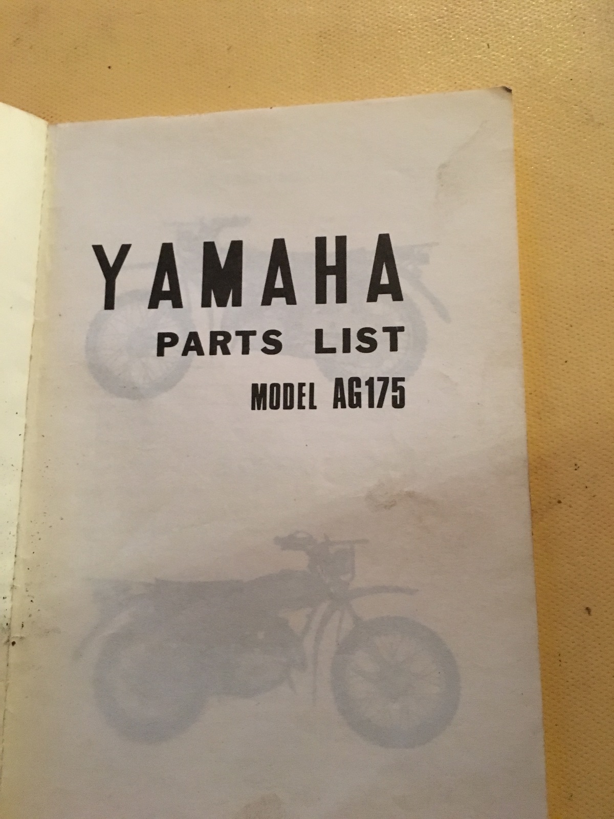 YAMAHA AG175 PARTS MANUAL