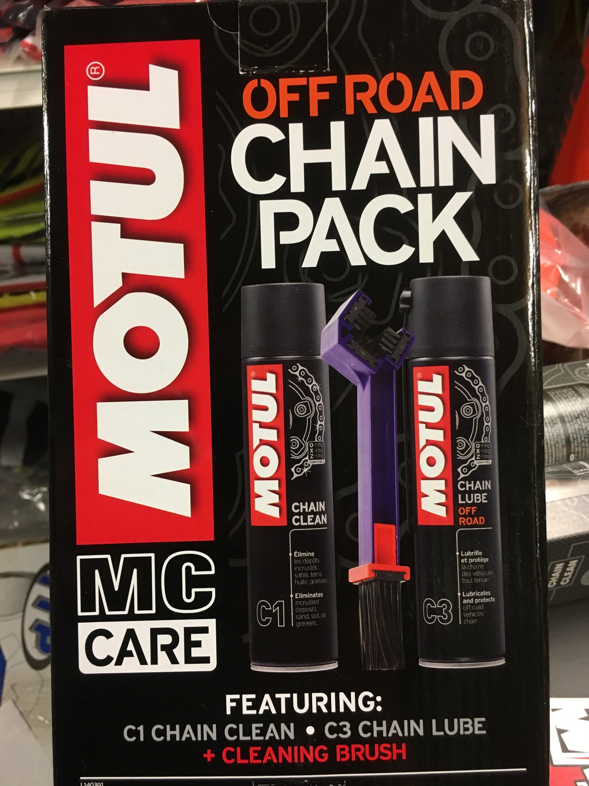 MOTUL OFF ROAD CHAIN CARE PACK LUBE CLEANER BRUSH