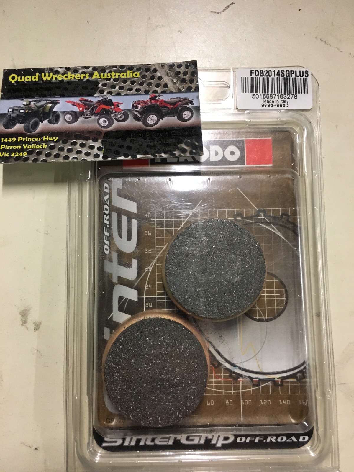 YAMAHA MOTO 4 200 225 250 350 REAR ROUND BRAKE PADS