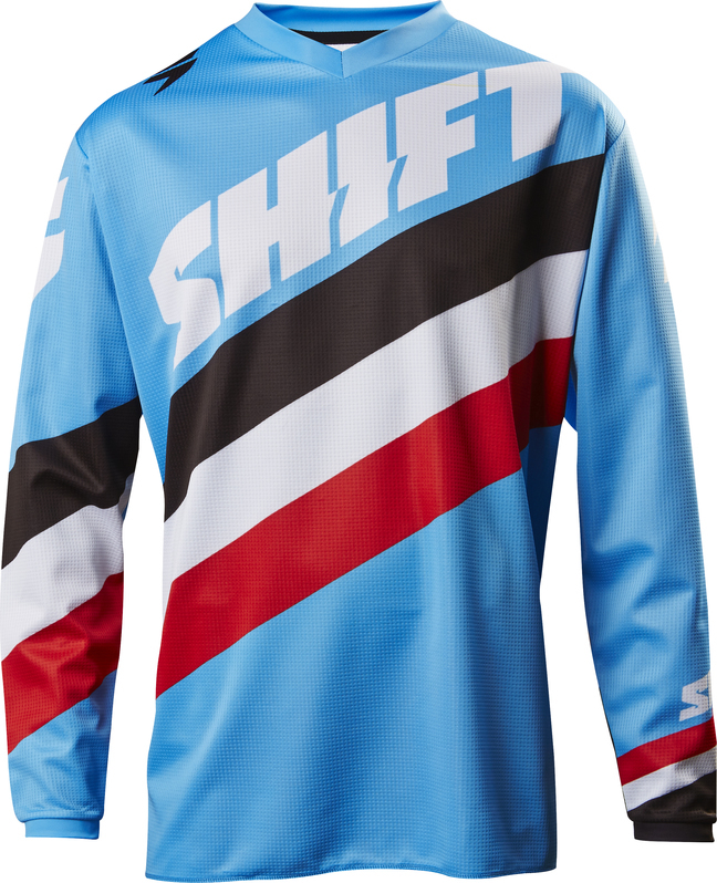 SHIFT MX OFFROAD RACE WHIT3 TARMAC BLUE / STRIPES LARGE JERSEY