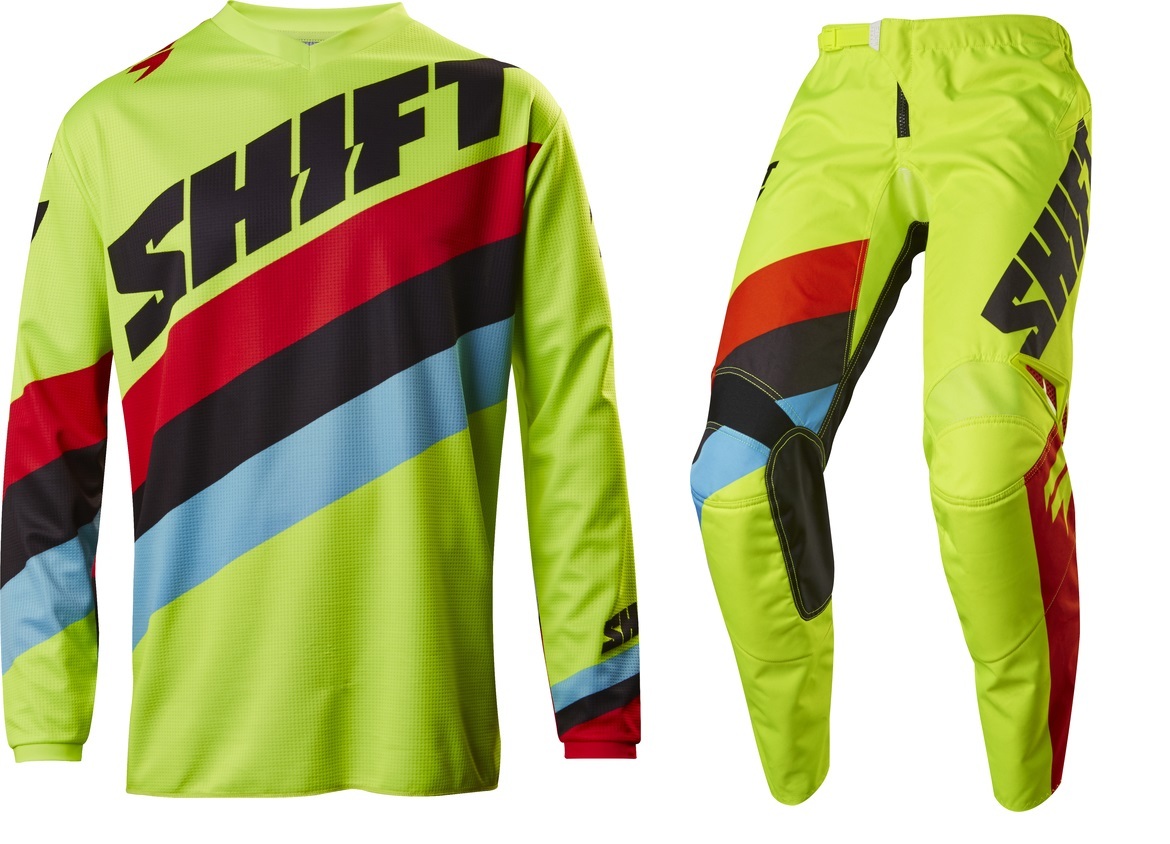 SHIFT MX OFFROAD RACE WHIT3 TARMAC FLURO YELLOW EXTRA LARGE JERSEY 36 PANTS