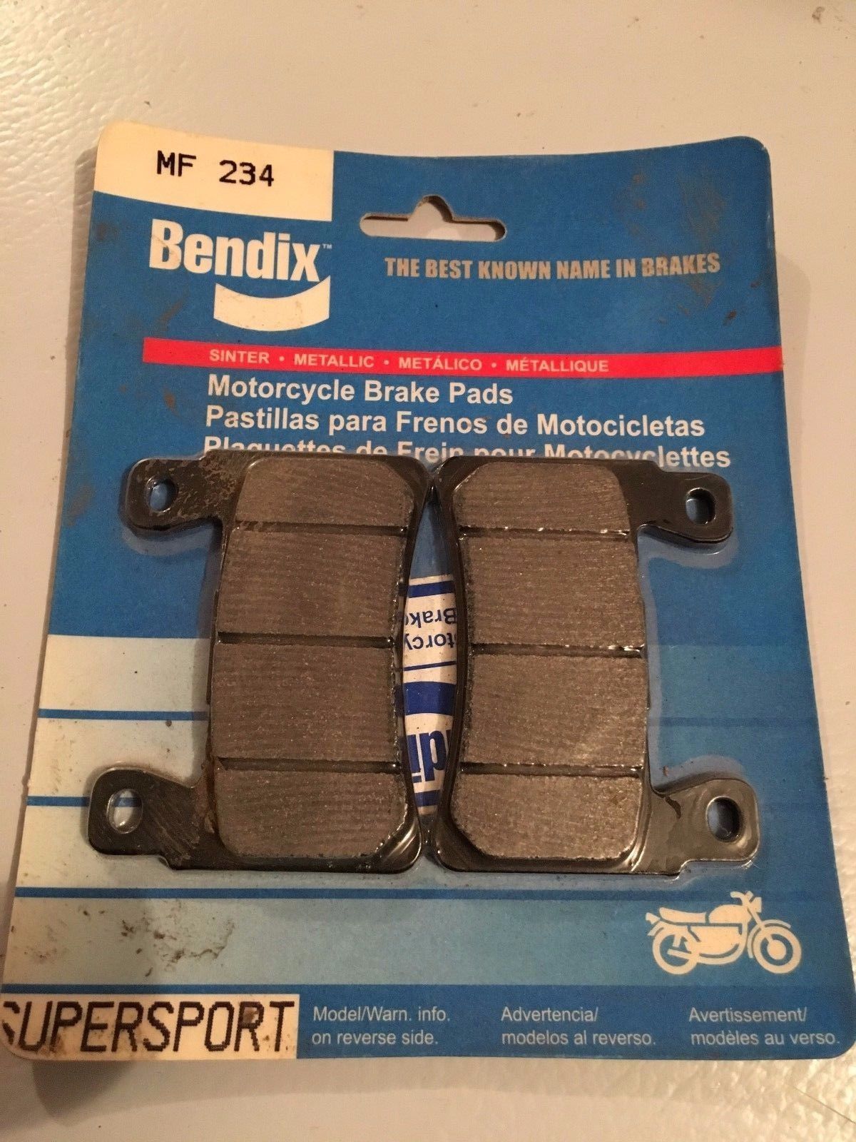 BENDIX BRAKE PADS FRONT HARLEY HONDA CBR 600 900 RR VTR 1000 SR1 MF 234 ...