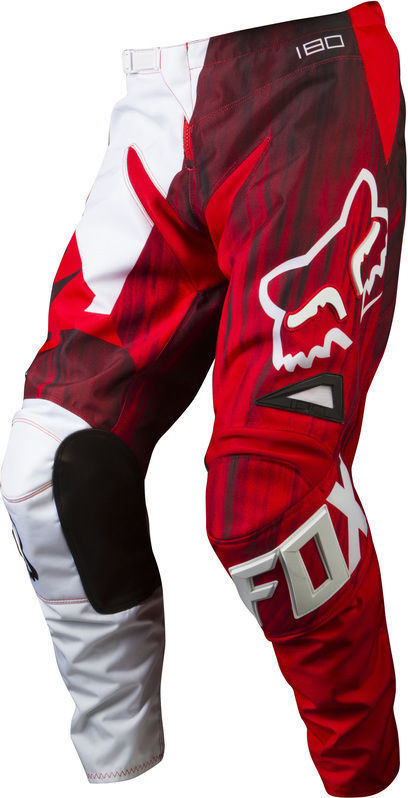 FOX RACING MX GEAR 180 VANDAL RED / WHITE PANTS SIZE 28